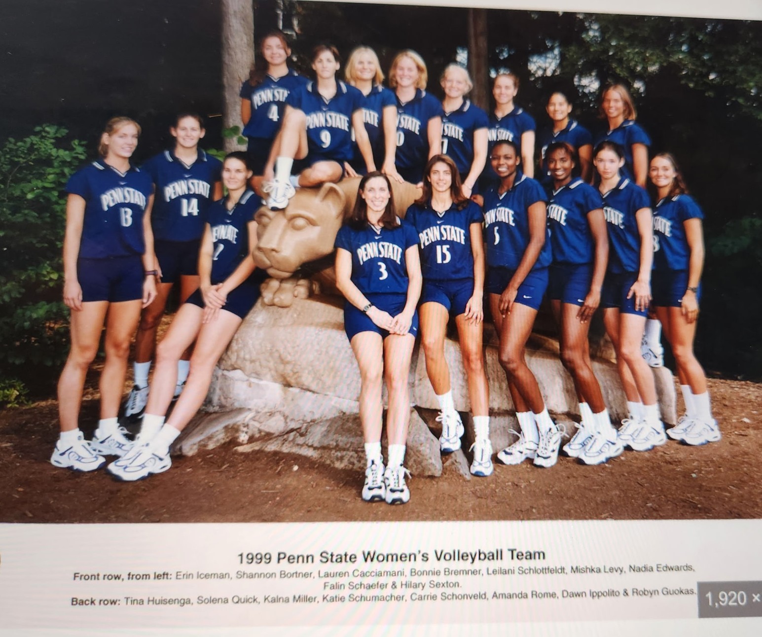 1999 PSU Roster – DigNittanyVolleyball.com
